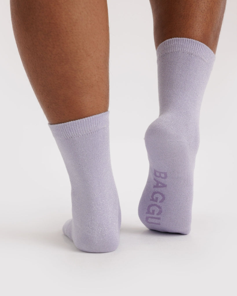 BAGGU | Crew Socks - Lilac Metallic – A Little Bird Told Me...